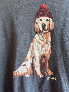 Chaps | Sweaters | Chaps Large Mens Holiday Crewneck Sweater Dog Lab 0 ...